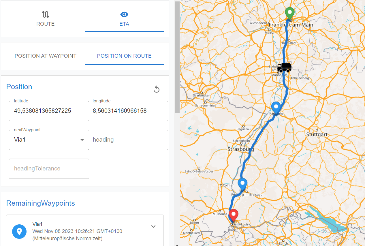 Unexpected delay? Use the new ETA feature! – PTV Developer Blog